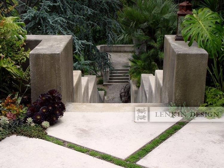 Modern Concrete Staircase and Pavers - Modern - Landscape - Los Angeles ...