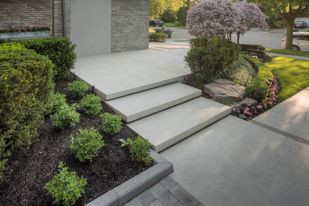 Modern Curb Appeal - Eclectic - Landscape - Toronto - by Elite Concrete ...