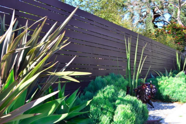 Horizontal Fence Landscape Horizontal Slatted Garden Fence Screening