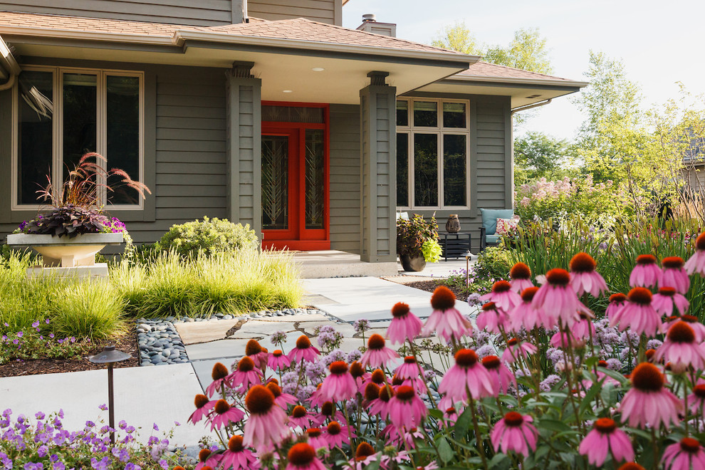 Modern Prairie Front Landscape - New Berlin - Craftsman - Landscape ...