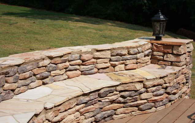 Mojave Ledge Stone Sitting Wall - Traditional - Landscape - Atlanta ...