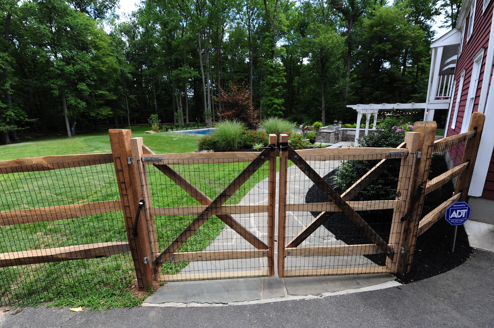 Natural Bluestone Rectangular Pool - Traditional - Landscape ...