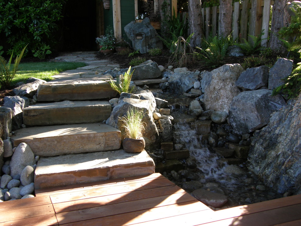 natural slate stairs - Contemporary - Landscape - Vancouver - by Garden ...