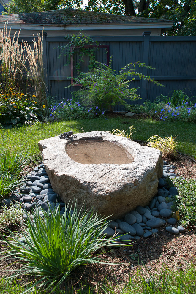 Natural stone dog water bowl - Traditional - Landscape - Boston - by ...