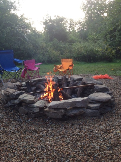 Natural Stone Fire Pit - Traditional - Garden - Boston | Houzz AU