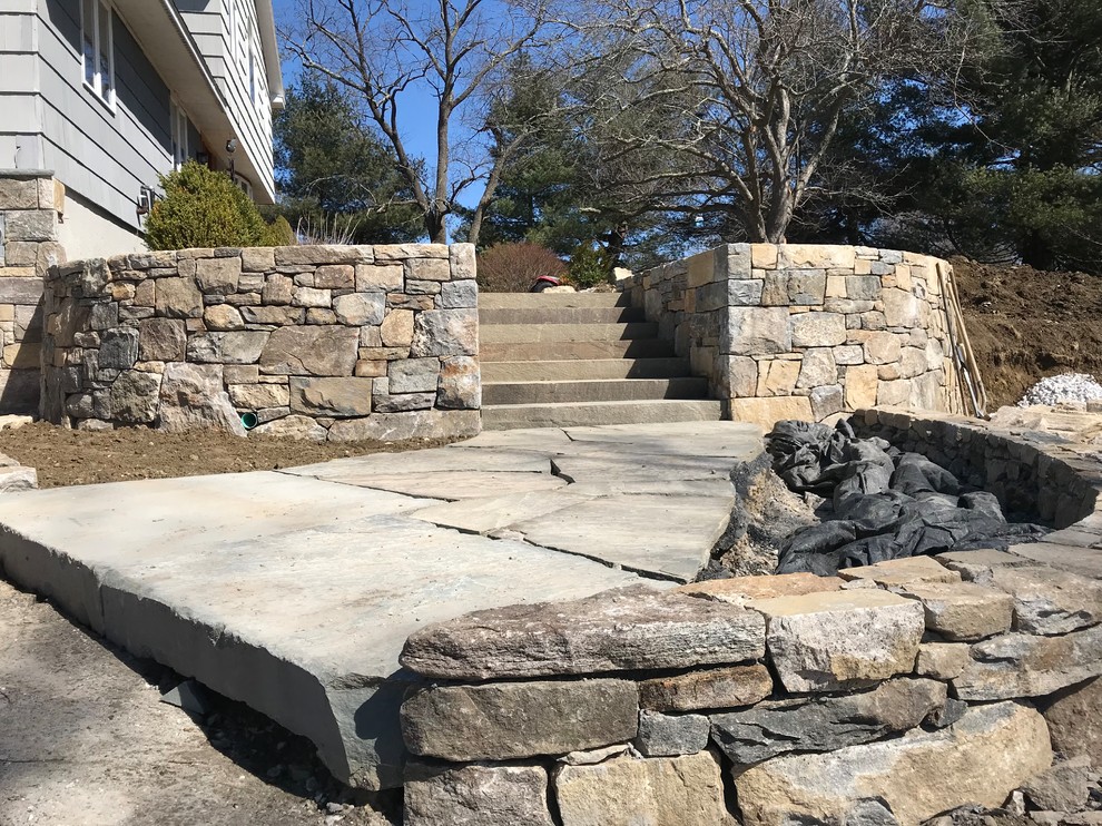 Natural Stone Foundation Veneer, Retaining Walls & Bluestone Steps ...