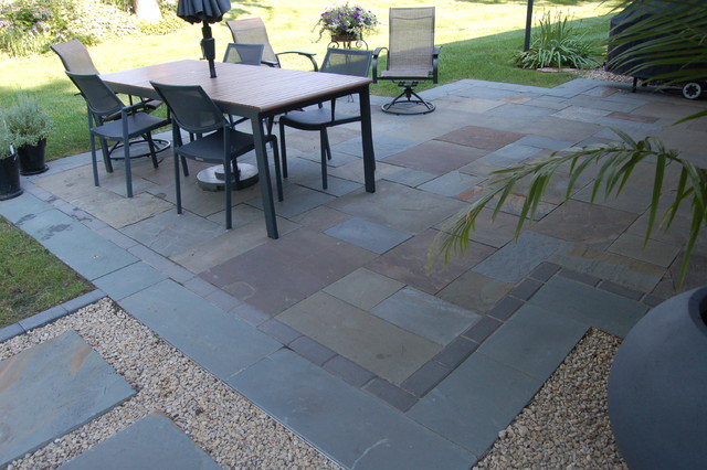 Natural stone patios & walls - Contemporary - Patio - Minneapolis - by ...