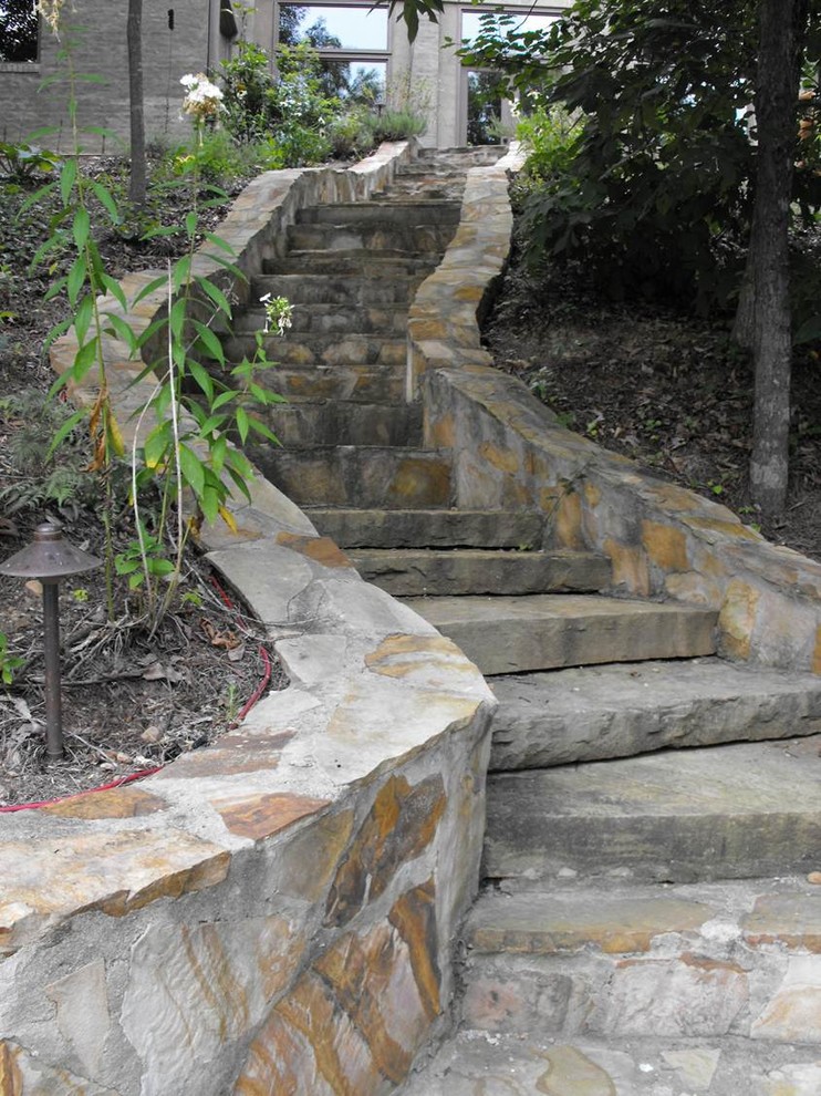Natural Stone Stairs - Transitional - Landscape - Birmingham - by The ...