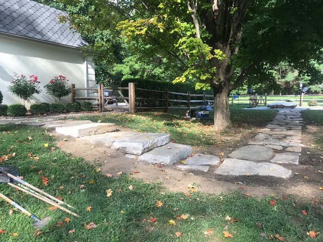 Natural Stone Steps & Walkway - Jardin - Bridgeport - par AB ...
