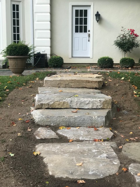 Natural Stone Steps & Walkway - Garden - Bridgeport - by AB Landscaping ...