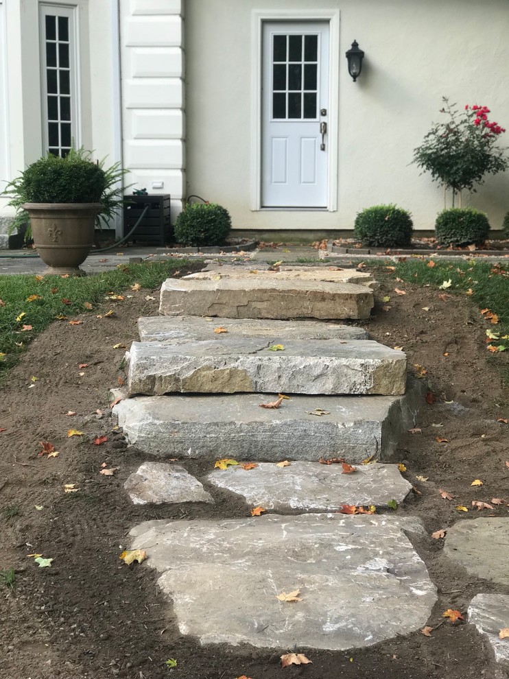 Natural Stone Steps & Walkway - Garden - Bridgeport - by AB Landscaping ...