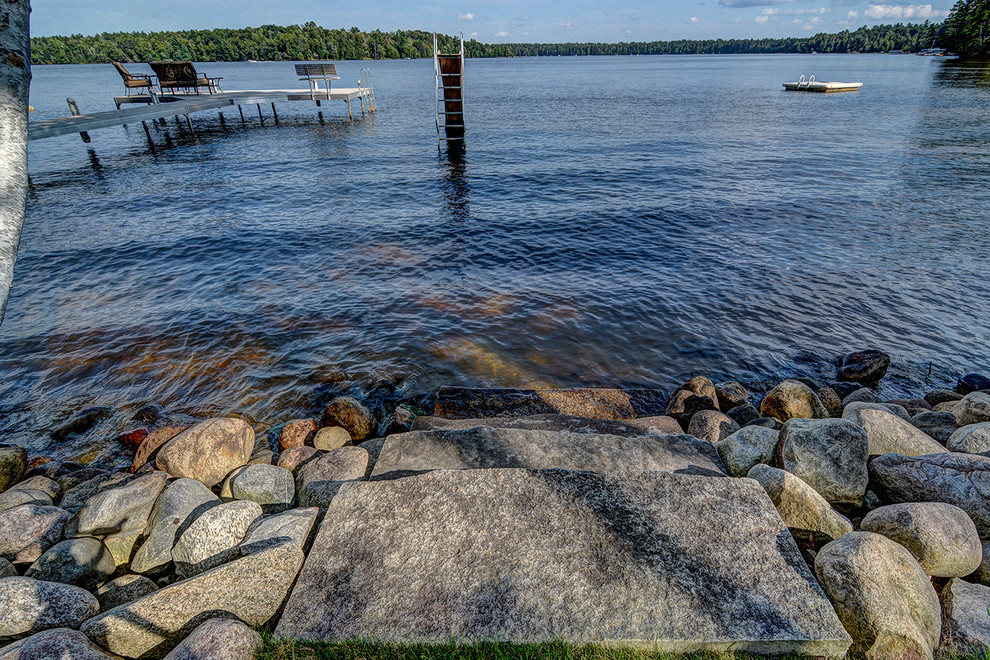 Natural Stone Steps Into The Lake - Rustic - Landscape - Other - by ...
