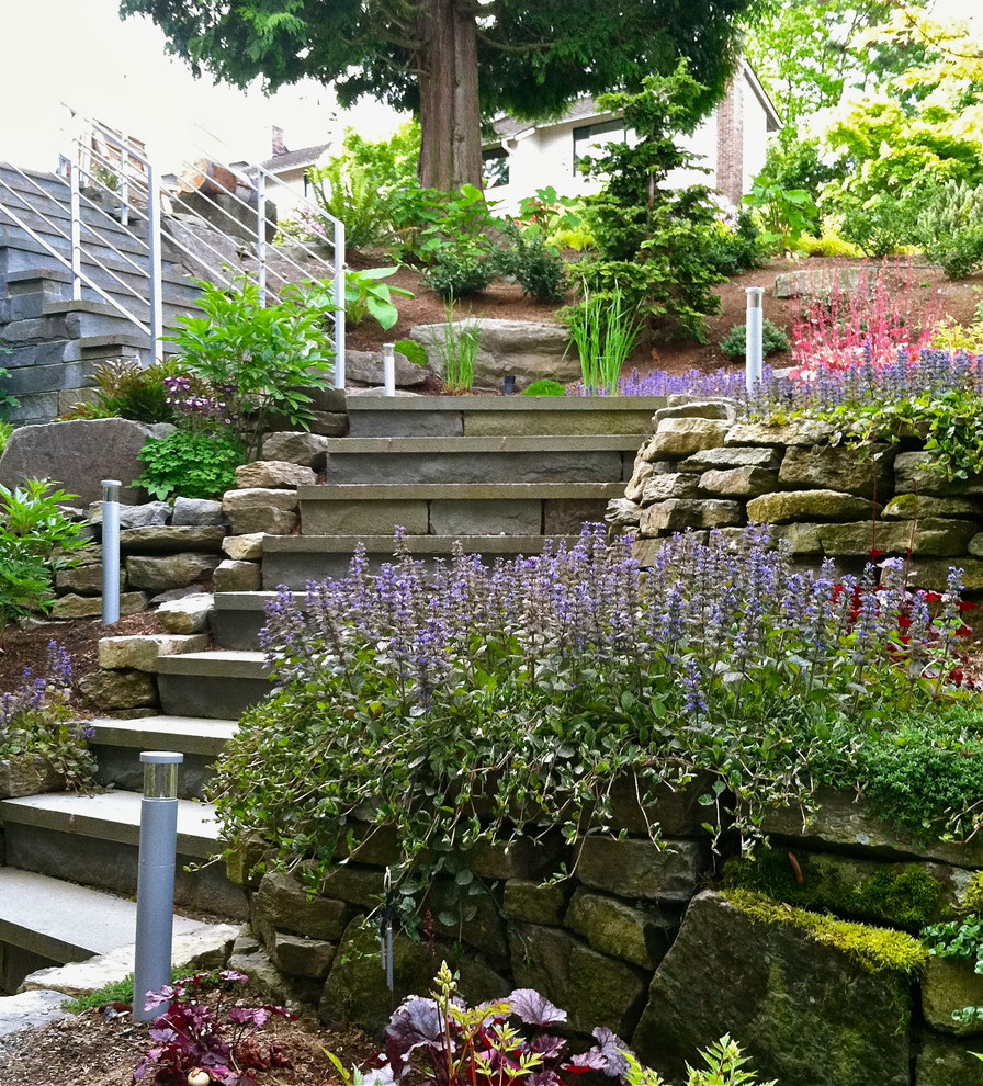 Natural Stone Steps - Contemporary - Landscape - Seattle - by Kim ...