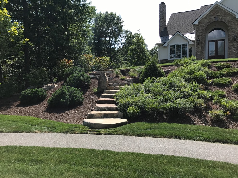 Natural Stone Steps - Landscape - Boston - by Paul Massad Landscaping ...