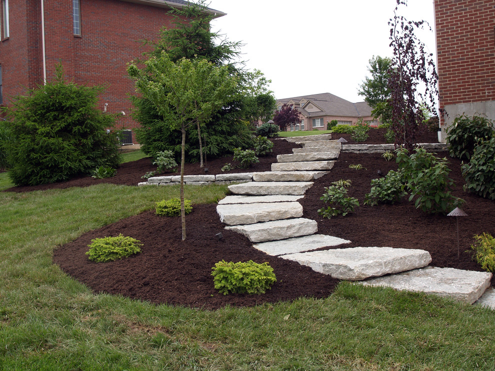 Natural Stone Steps - Traditional - Landscape - Cincinnati - by ...