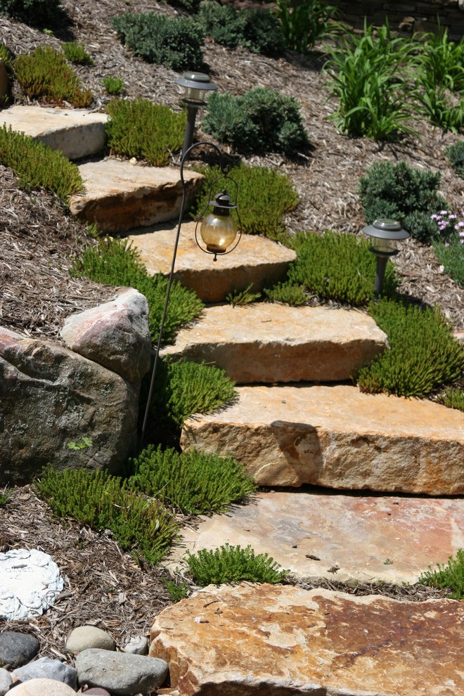 Natural Stone Steps - Traditional - Landscape - DC Metro - by Through ...