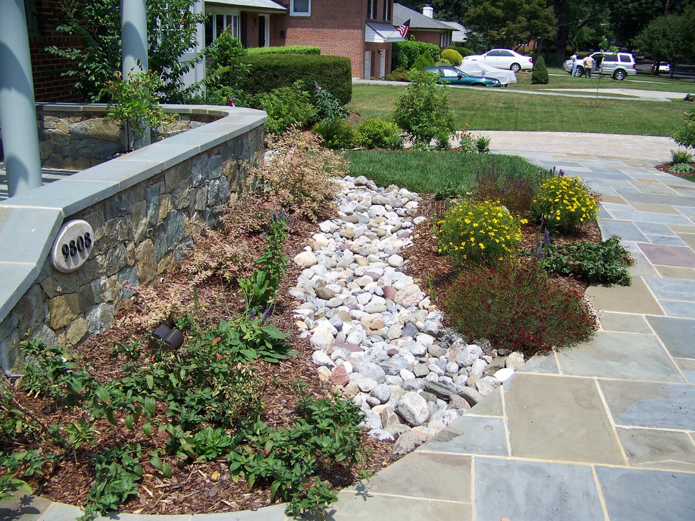 Natural Stone Swale - Traditional - Landscape - DC Metro - by Hughes ...