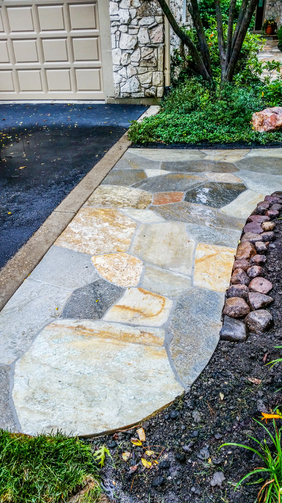 Natural Stone Walkway - Traditional - Landscape - by Stone Worthy | Houzz