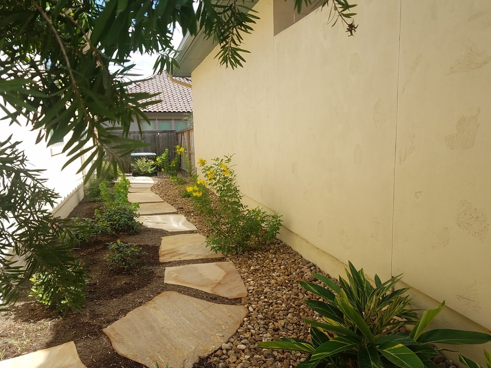 New Patio and Side yard walkway and Plants - Contemporary - Landscape ...