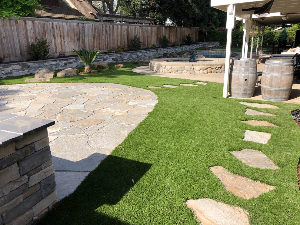 New Patio & Synthetic Grass - Transitional - Landscape - Other - by ...