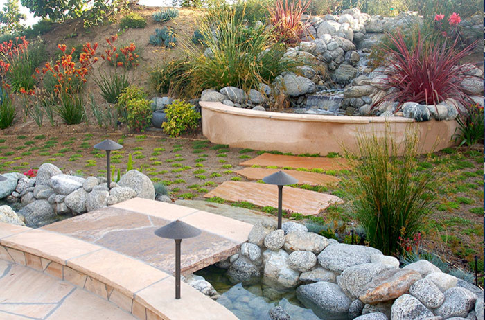 Entry Waterfall Feature - Transitional - Landscape - Los Angeles - by ...