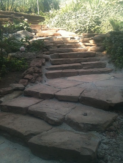 Outdoor Stone Stairs - Contemporary - Landscape - Toronto - by Wade's ...