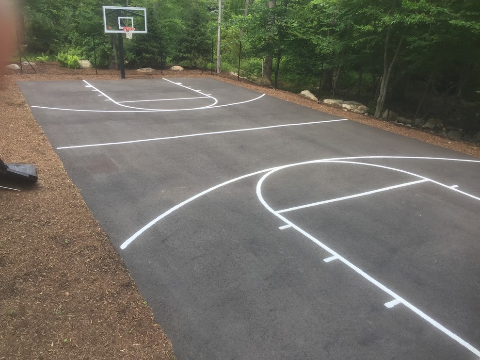 Painted Lines - Backyard Basketball Court - Modern - Landscape - New ...