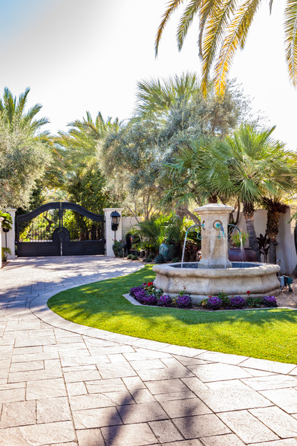 Paradise Valley Residential Resort | Entry Fountain & Drive - Garden ...