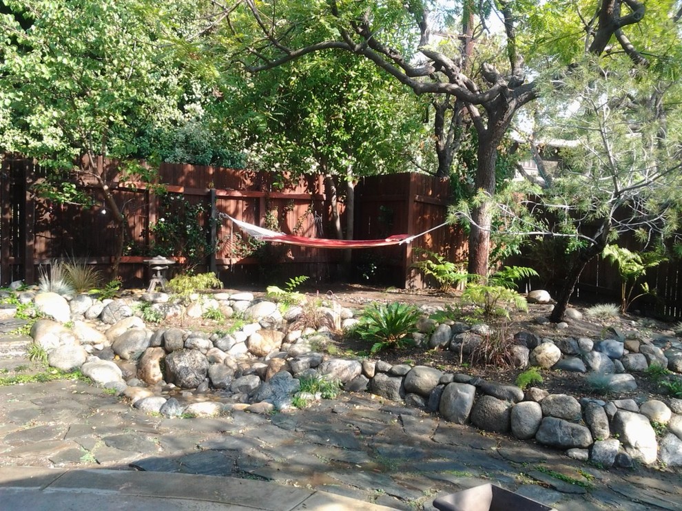 Pasadena Craftsman Rockscape Water feature - Asian - Garden - Los ...