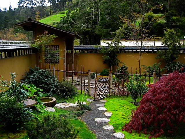 Japanese Garden Fence Rebuild Perspective Design Build Modern