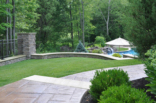 Pathway to Pool - Rustic - Landscape - Cleveland - by LWB Design ...