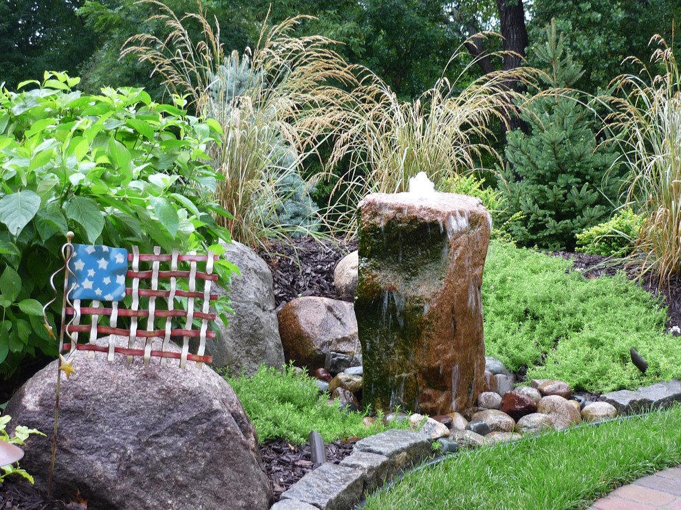 Patio with Plantings and Fountain - Landscape - Minneapolis - by John ...