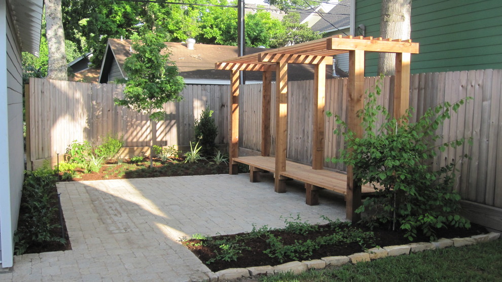 Patio with private reading nook. - Contemporary - Landscape - Houston ...