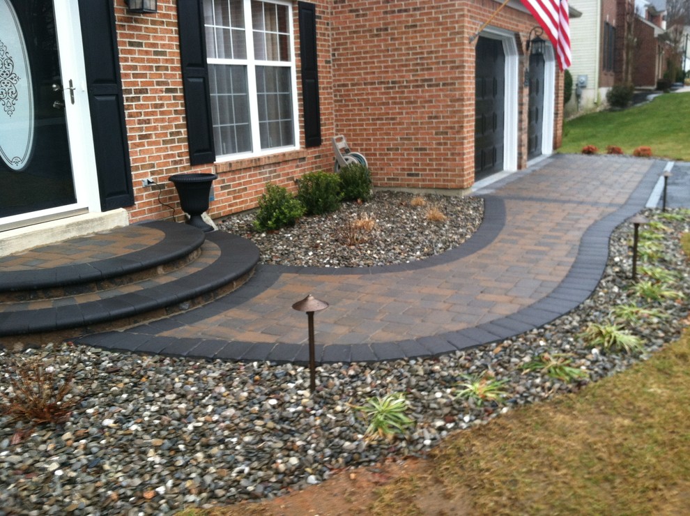 Paver Steps & Walkway with Landscaping - Rustic - Landscape ...