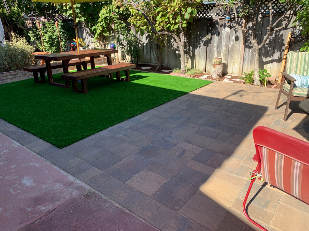 Pavers and Artificial Grass Backyard Patio - Have - San Francisco - af ...