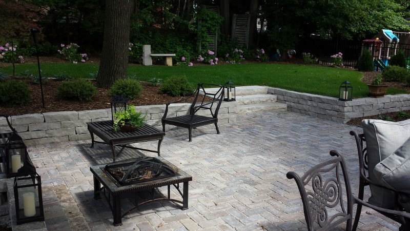 Permeable Paver Patio - Midcentury - Landscape - Milwaukee - by ...
