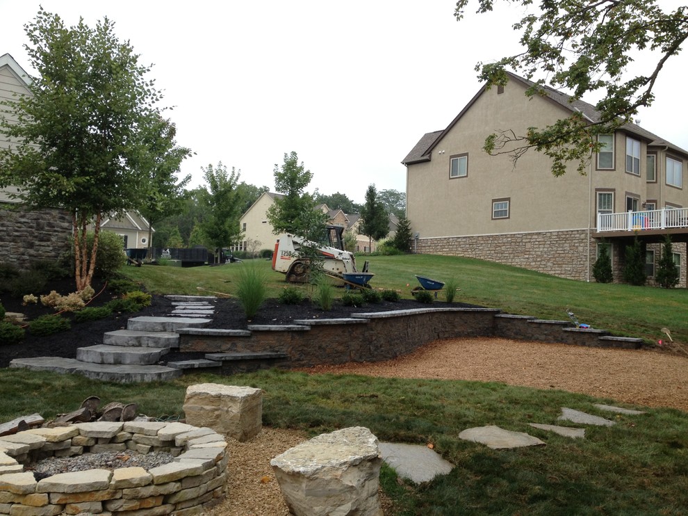 Playset Retaining Wall - Traditional - Landscape - Columbus - by Pony ...