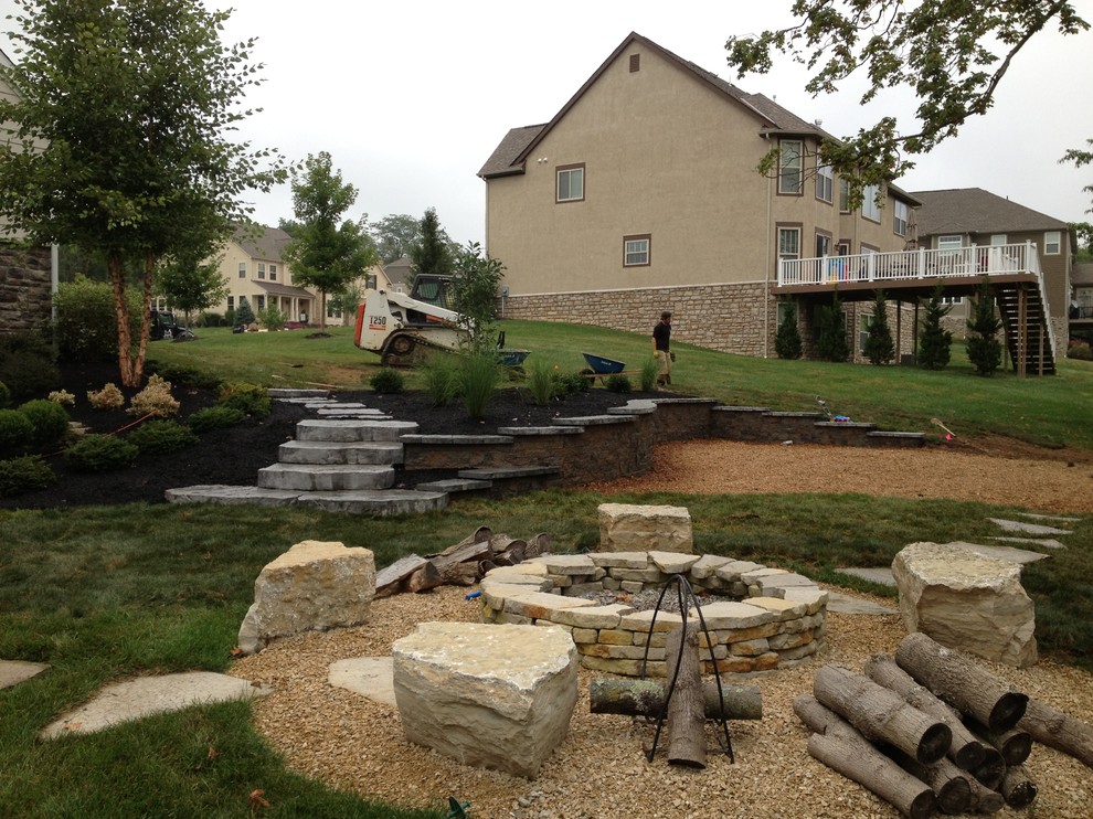 Playset Retaining Wall - Traditional - Landscape - Columbus - by Pony ...