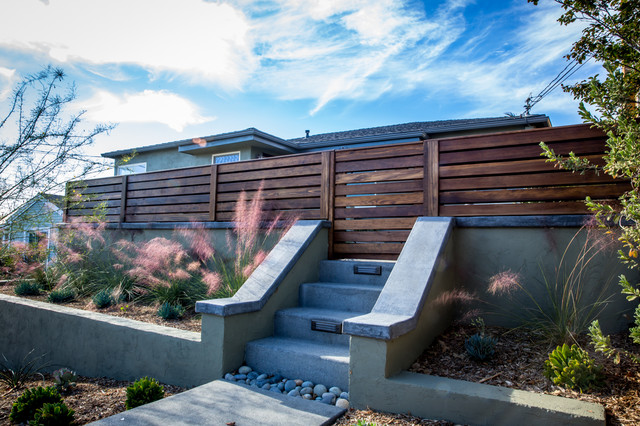 Horizontal Fence Landscape Horizontal Slatted Garden Fence Screening