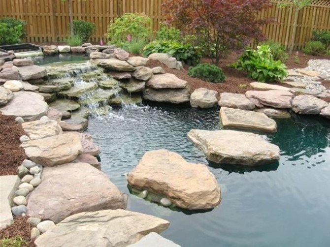 Pond with floating step stones - Traditional - Landscape - Seattle - by ...