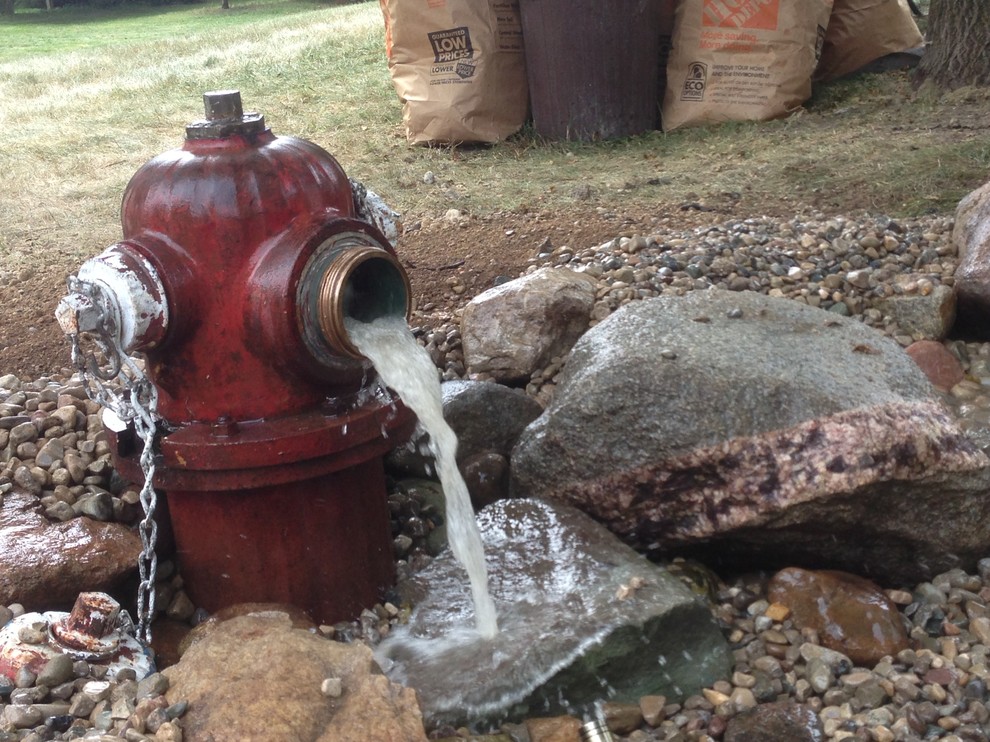 Pondless Waterfall for Retired Fire Fighters - Traditional - Landscape ...