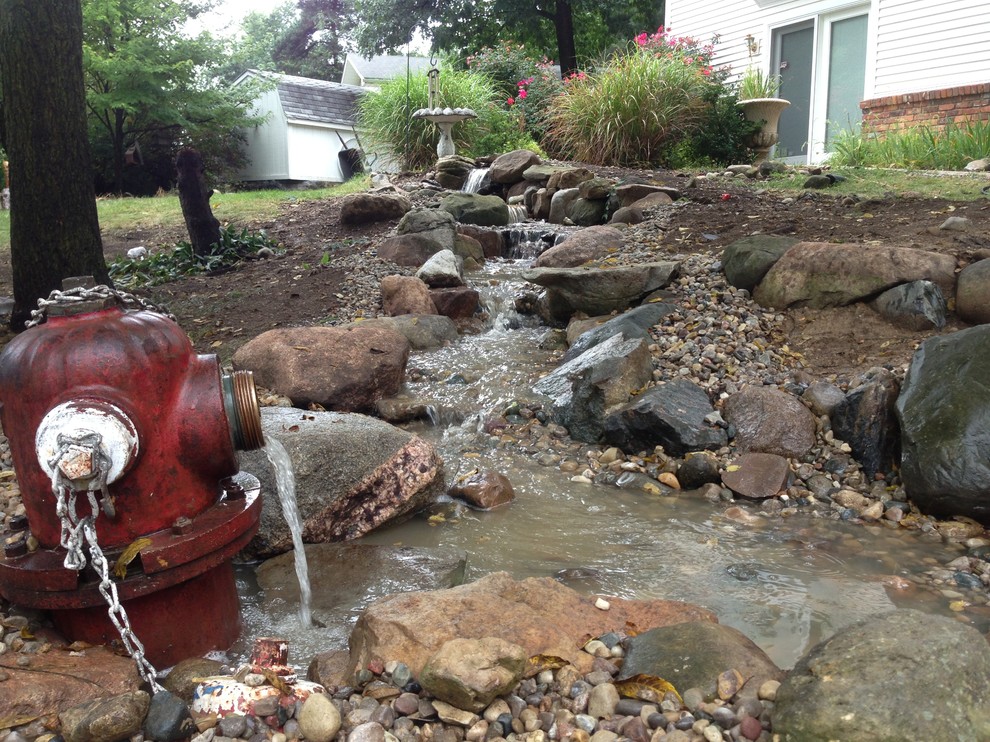 Pondless Waterfall for Retired Fire Fighters - Traditional - Landscape ...