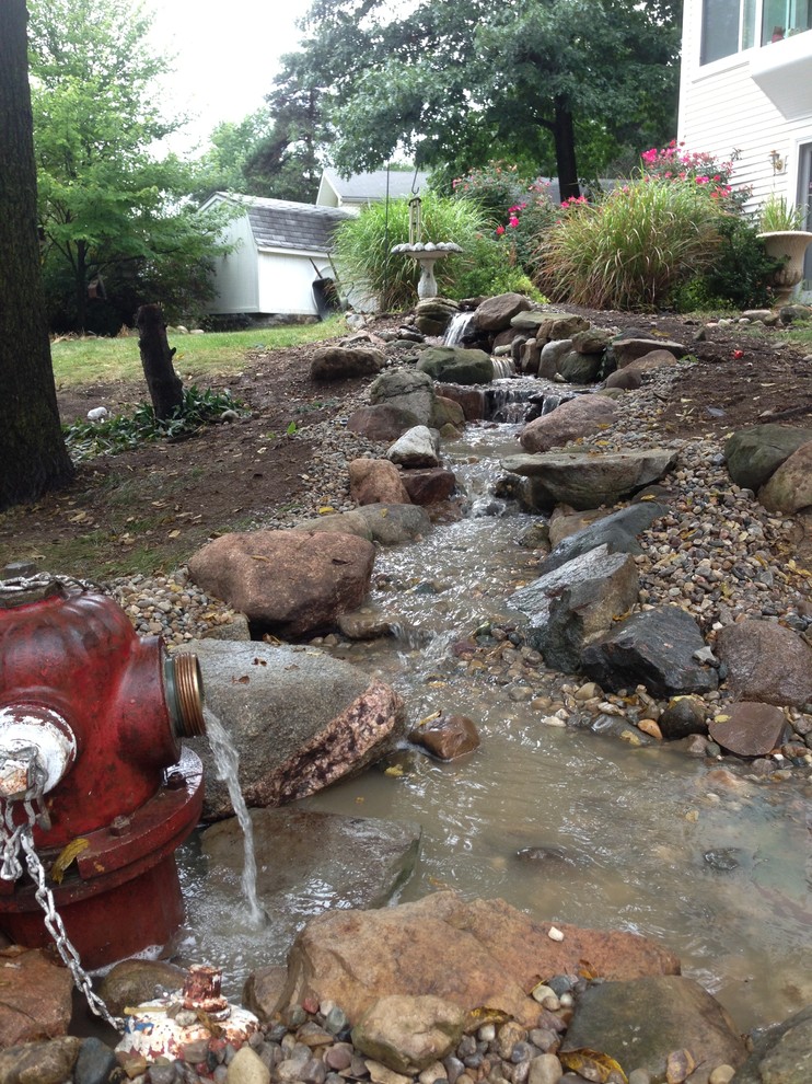 Pondless Waterfall for Retired Fire Fighters - Traditional - Landscape ...