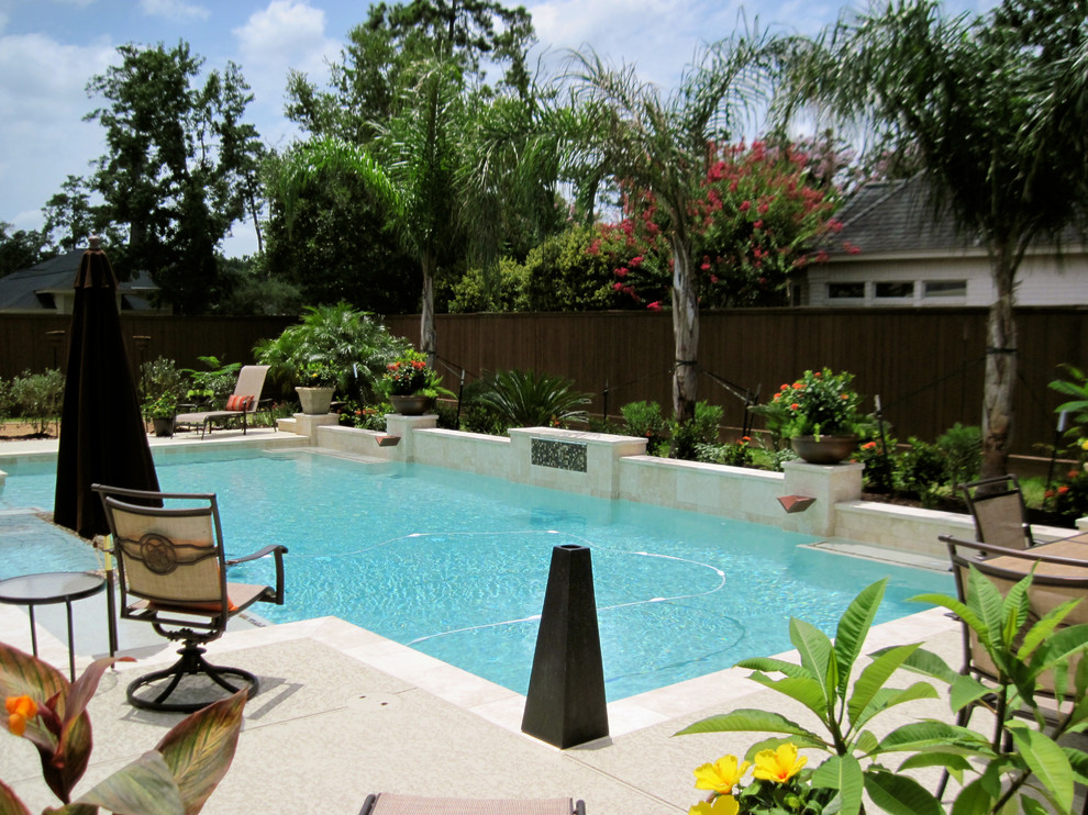 Pool Landscape projects - Tropical - Pool - Houston - by Fox ...