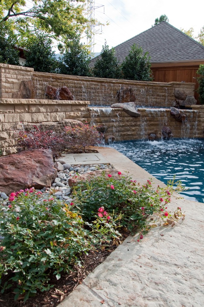 Pool Landscaping - Traditional - Landscape - Dallas - by Roundtree ...