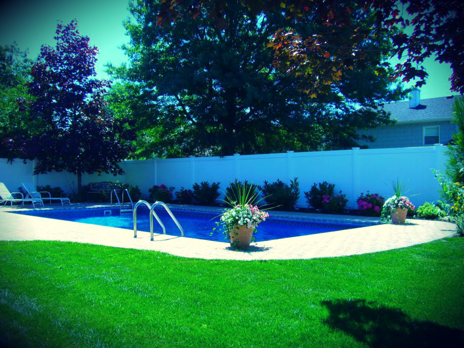 Poolscape Landscaping around pool long island - Traditional - Landscape ...