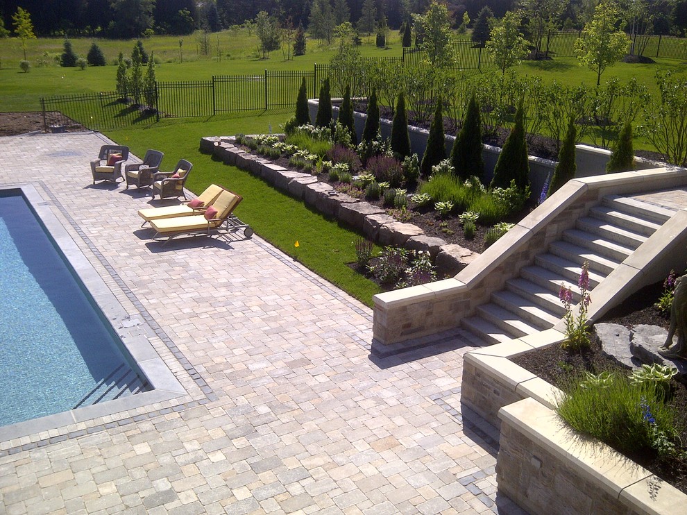 Poolscaping in Cambridge - Traditional - Landscape - Toronto - by Curb ...