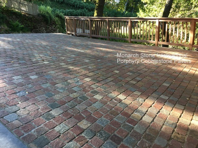 Porphyry Cobblestone Pavers, Larkspur CA - Traditional - Landscape ...