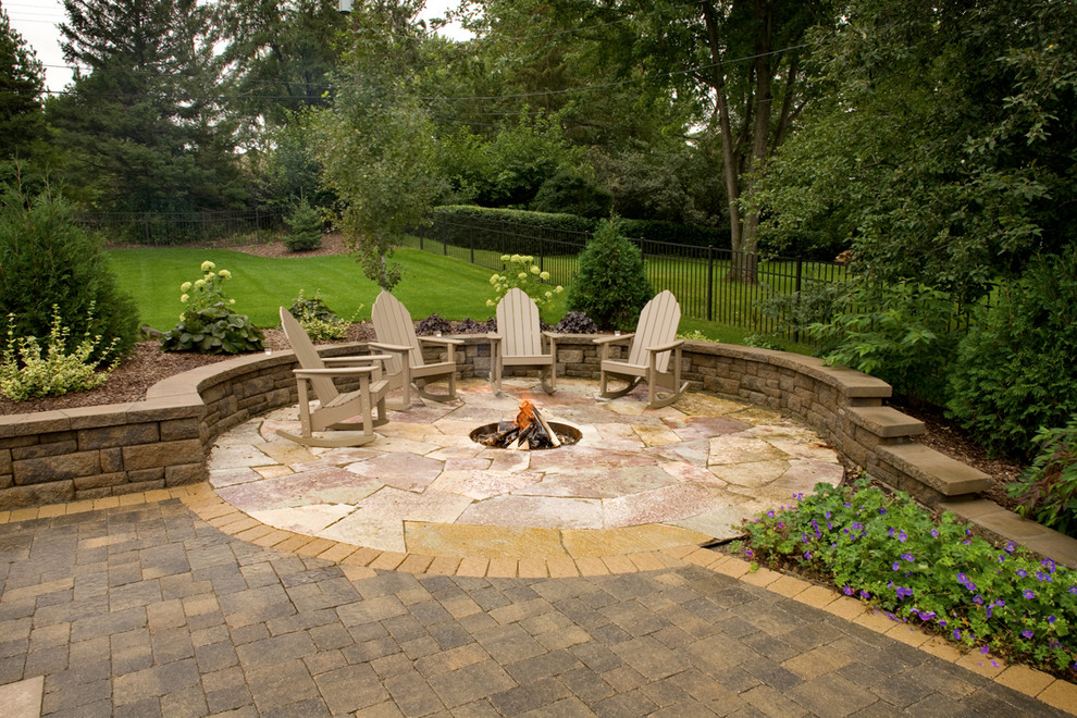 Private In-ground Fire Pit - Contemporary - Landscape - Minneapolis ...