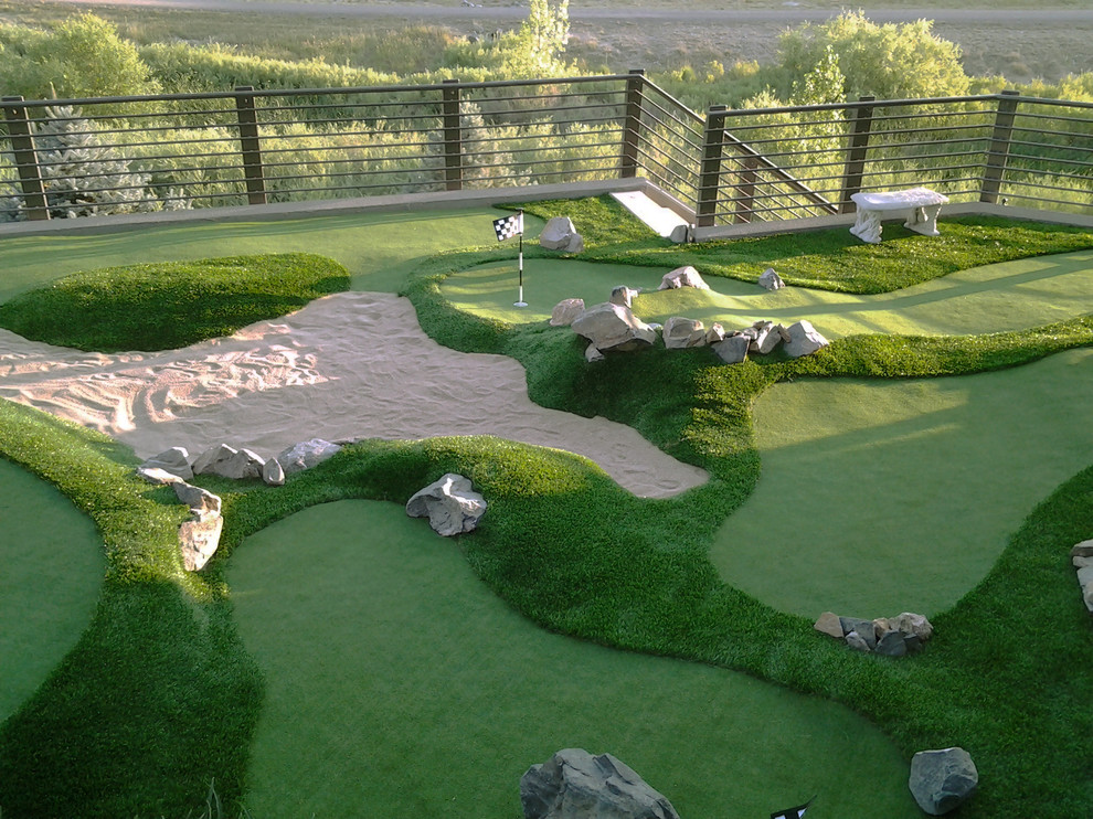 Putt Putt Deluxe on a Deck Near the Foothills - Traditional - Landscape ...